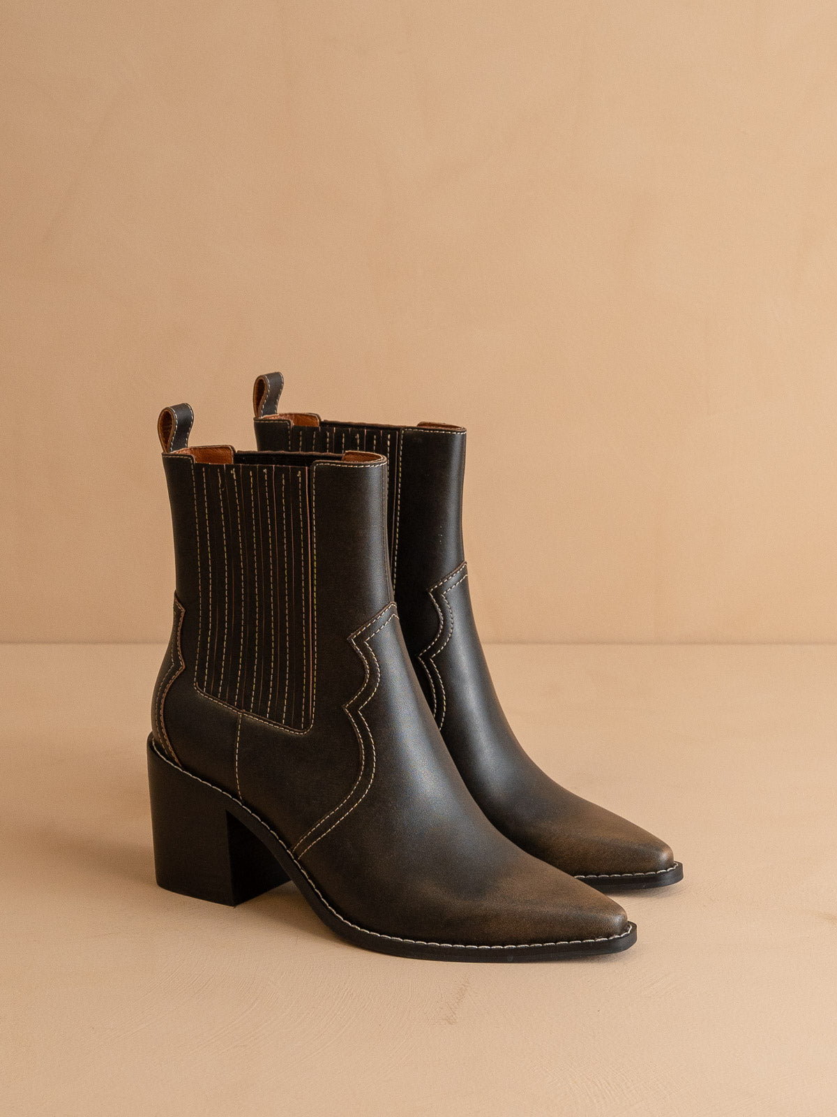 The Addison | Coffee Perfectly Paneled Western Boot – Oasis Society x ...