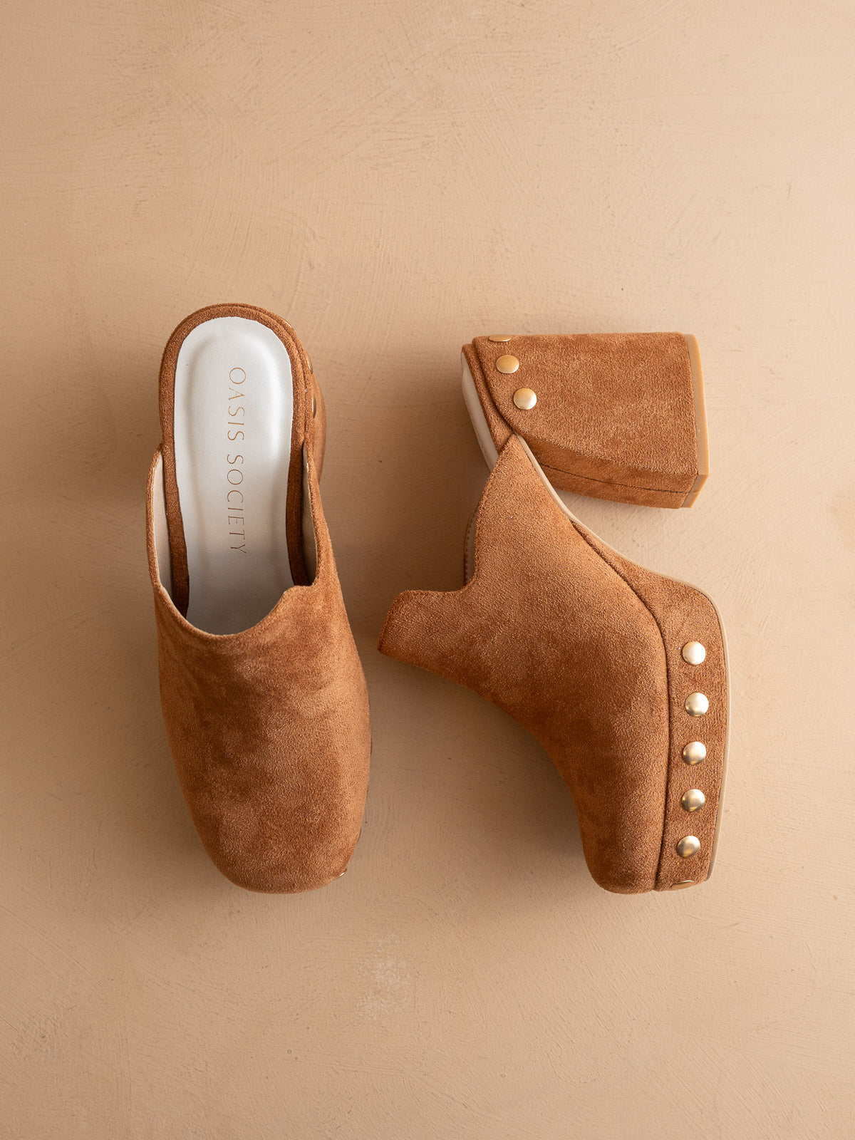 The Sierra | Caramel Platform Clog Mule – Oasis Society x Free Soul Co.